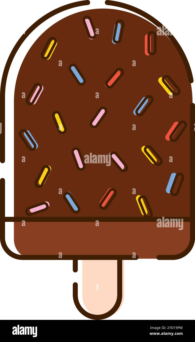 Colored popsicle ice cream icon Vector Stock Vector Image & Art - Alamy