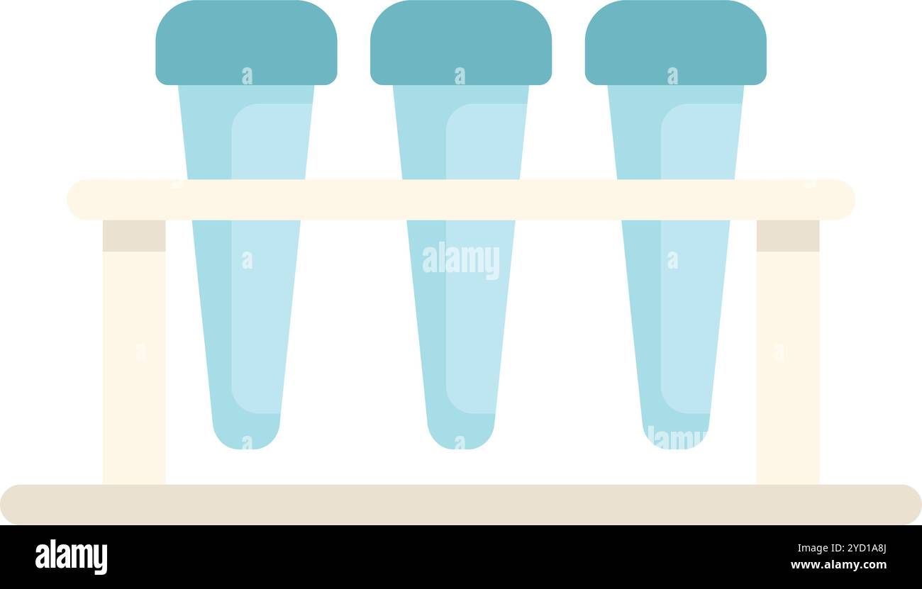 Three test tubes standing Cut Out Stock Images & Pictures - Alamy