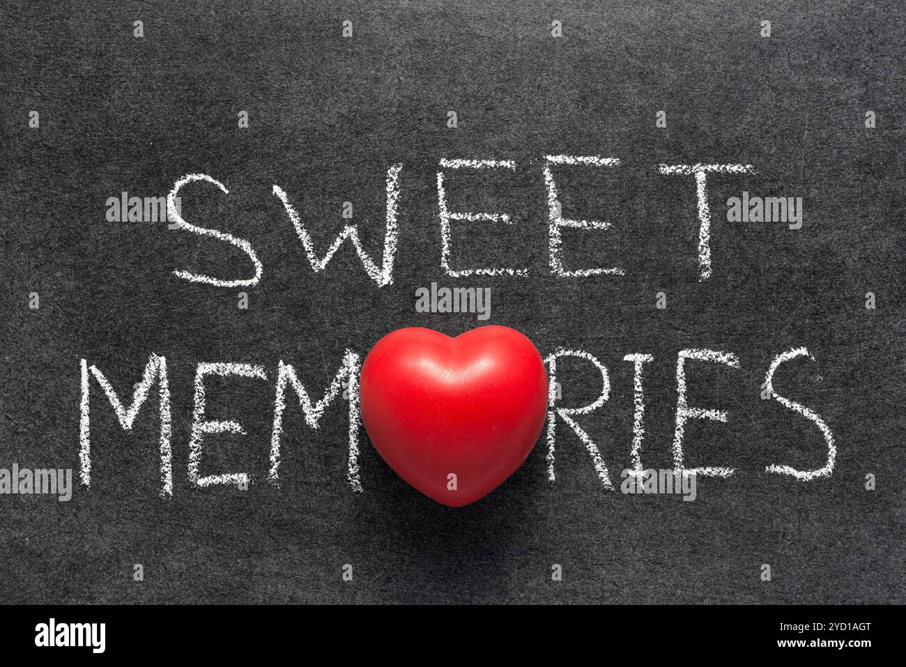 sweet memories phrase handwritten on chalkboard with red heart used ...