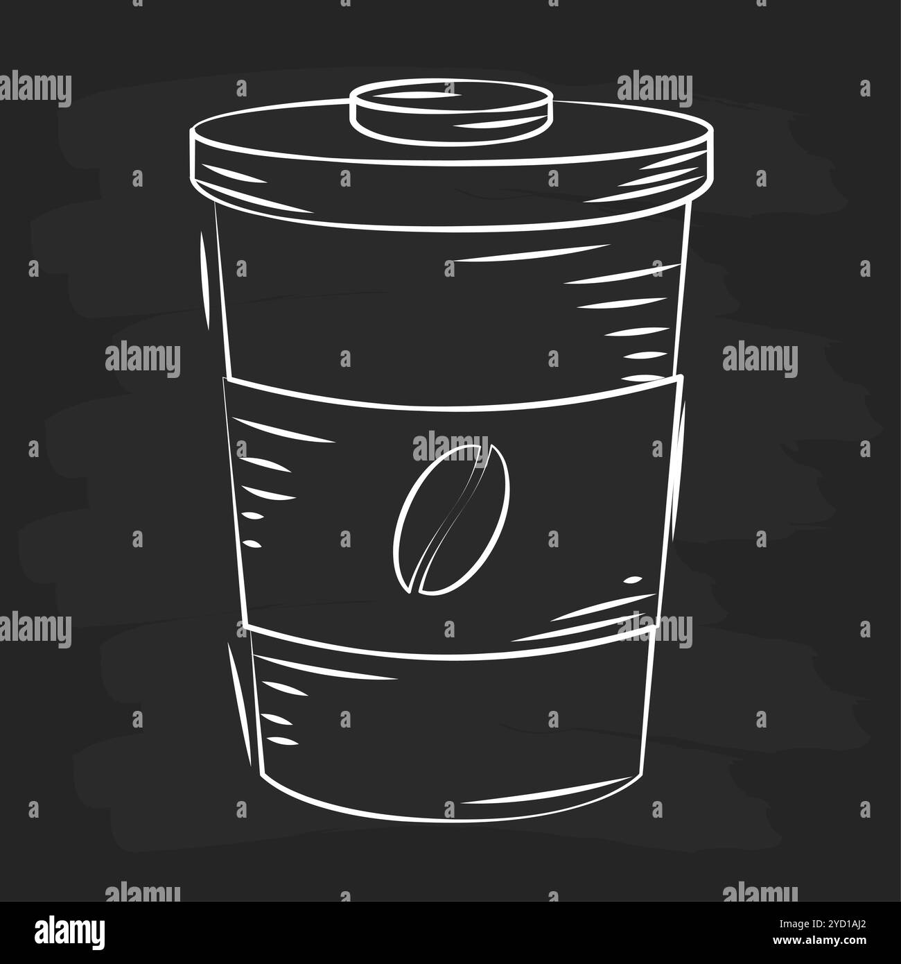 Hand-drawn coffee cup with lid and sleeve sketch Vector Stock Vector ...