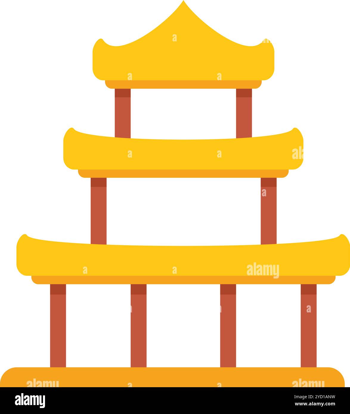 Three tiered temple Stock Vector Images - Alamy