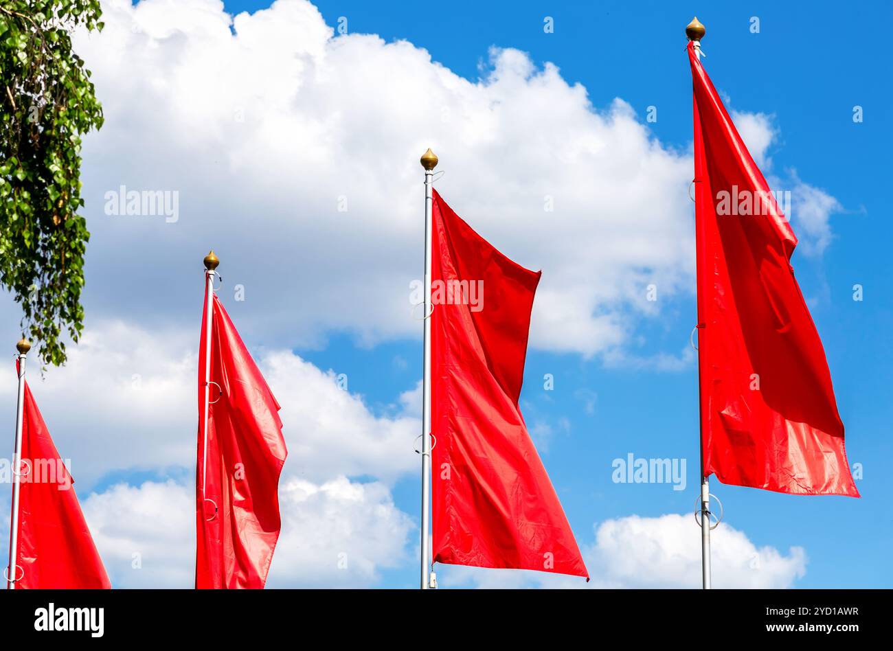 Waving in wind red hi-res stock photography and images - Alamy