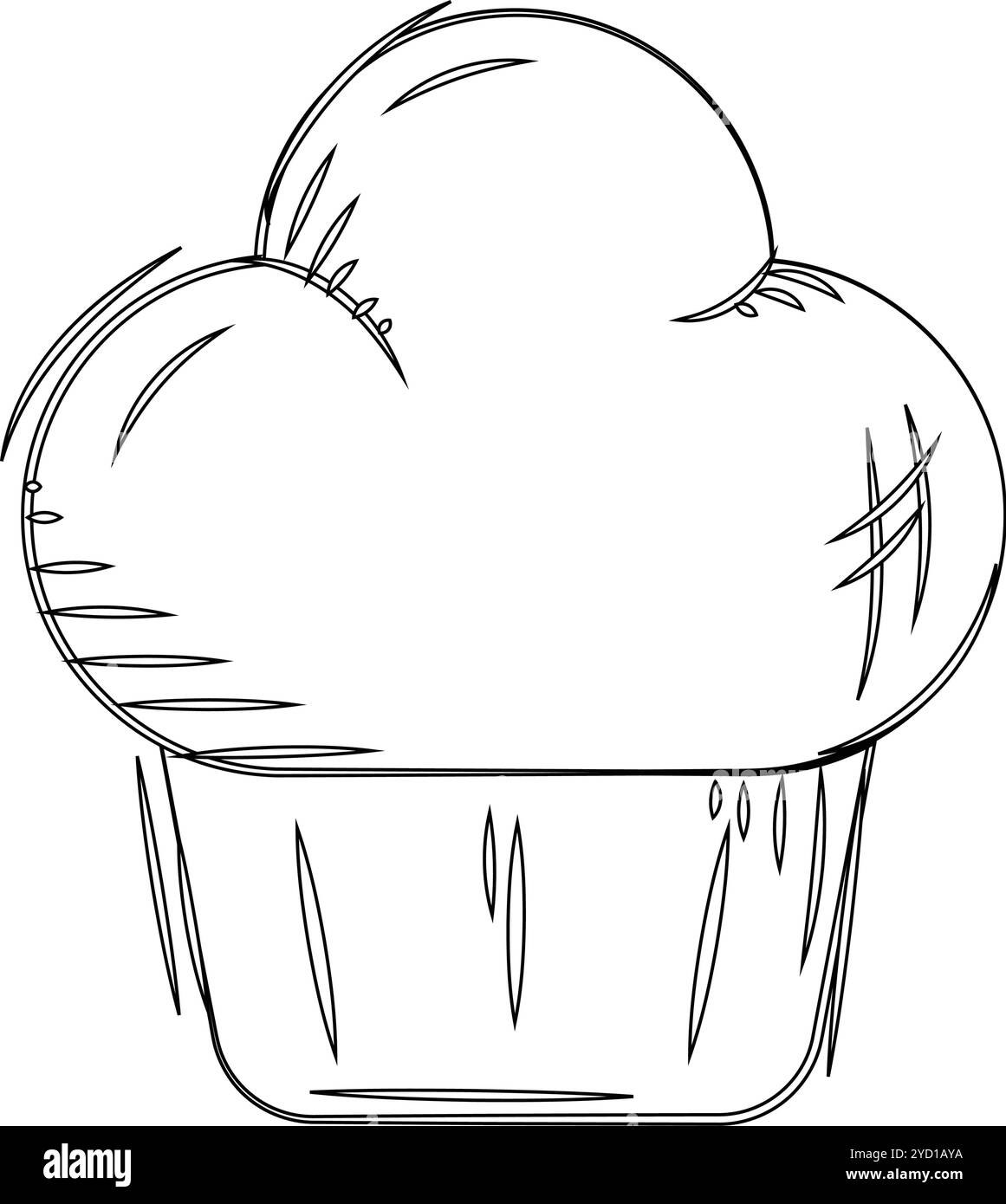 Hand-drawn muffin sketch with a simple clean design Vector Stock Vector ...