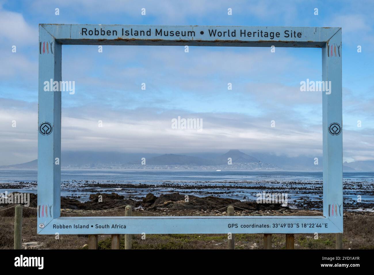 picture spot for view of Cape Town and Table Bay from Robben Island ...
