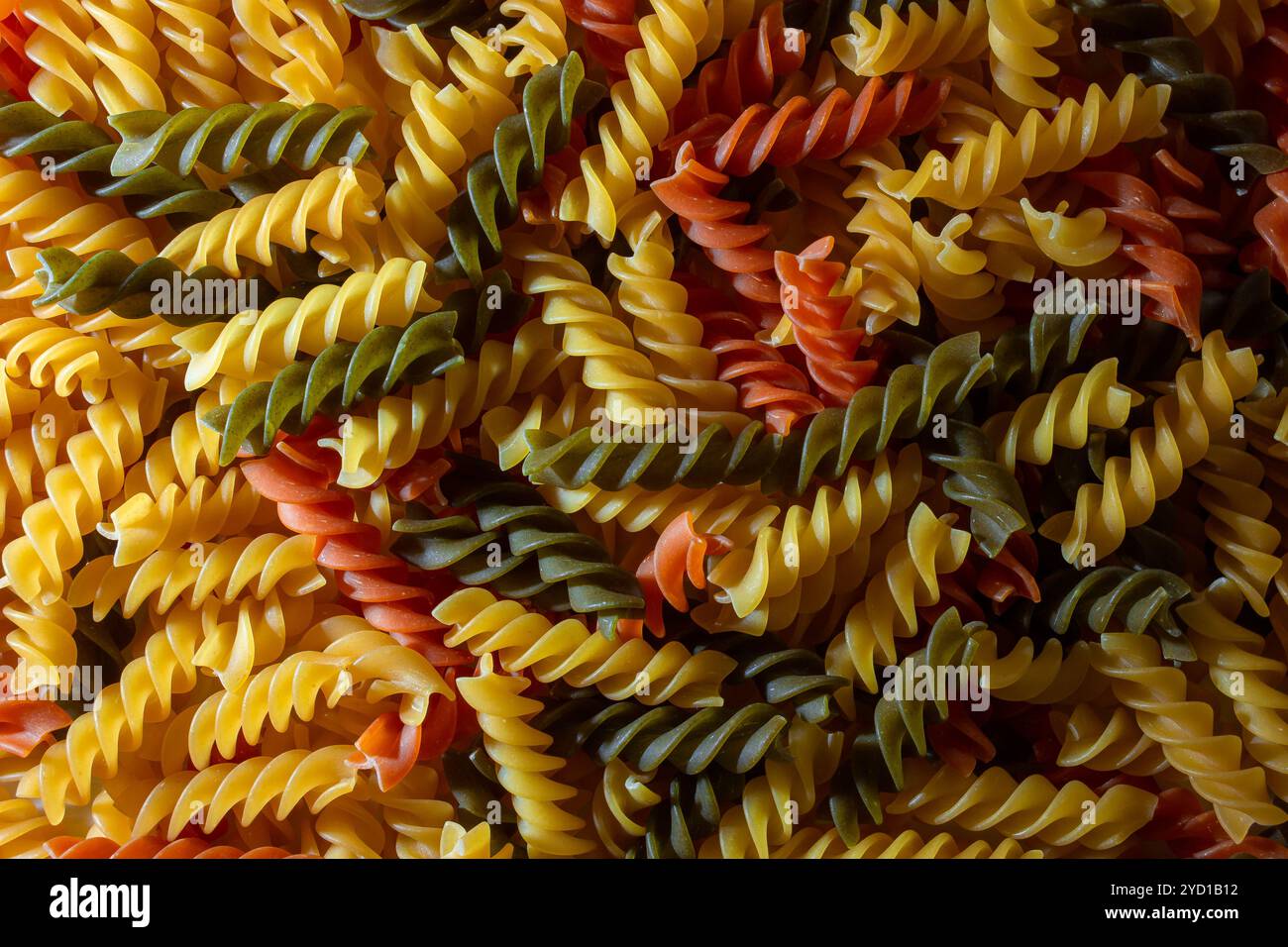 Uncooked Vibrant Colored Fusilli Pasta: A Mesmerizing Culinary Canvas ...