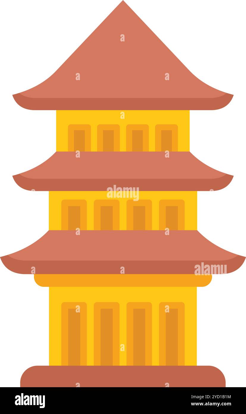Traditional asian temple building featuring an ornate roof design and ...