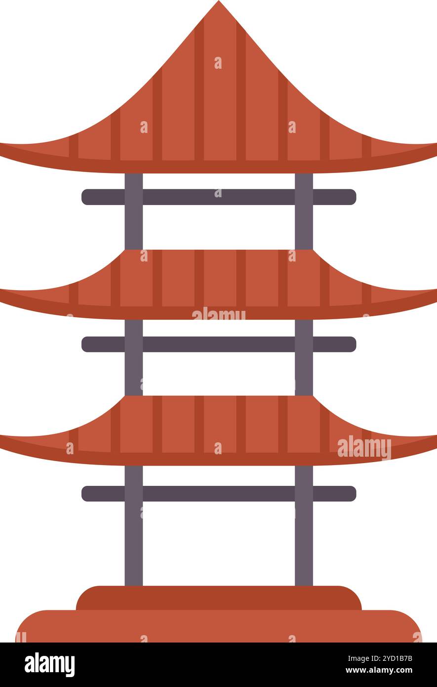 Traditional japanese pagoda building with multiple tiers and curved ...
