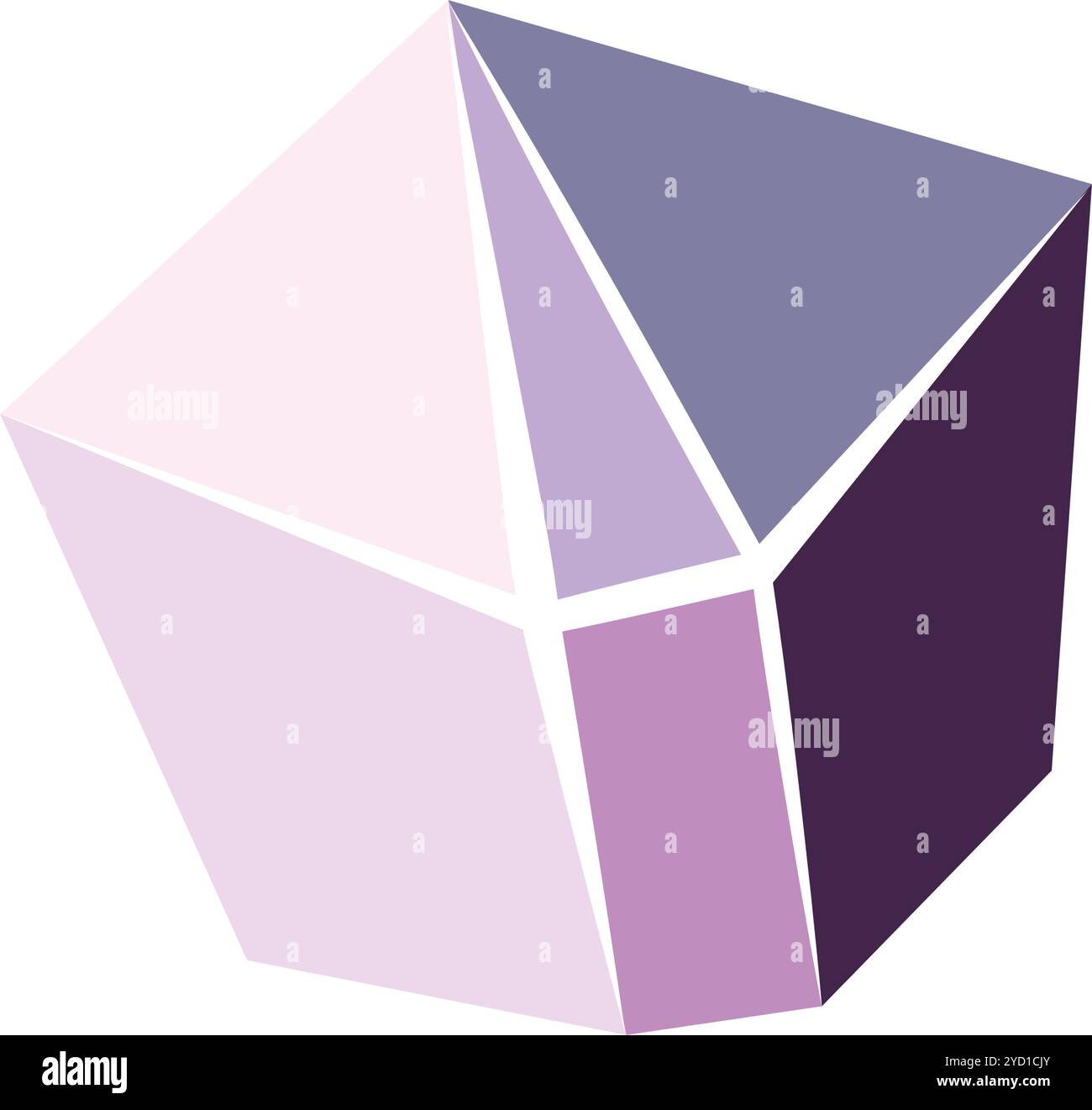 Geometric colored crystal structure abstract Vector Stock Vector Image ...
