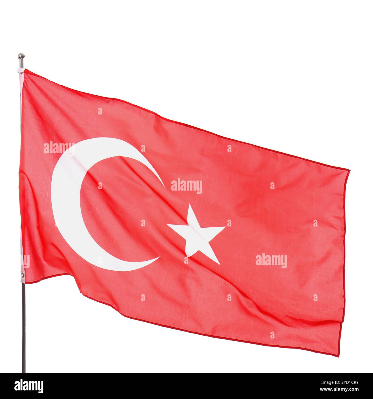 Flag turkey on wind Cut Out Stock Images & Pictures - Alamy