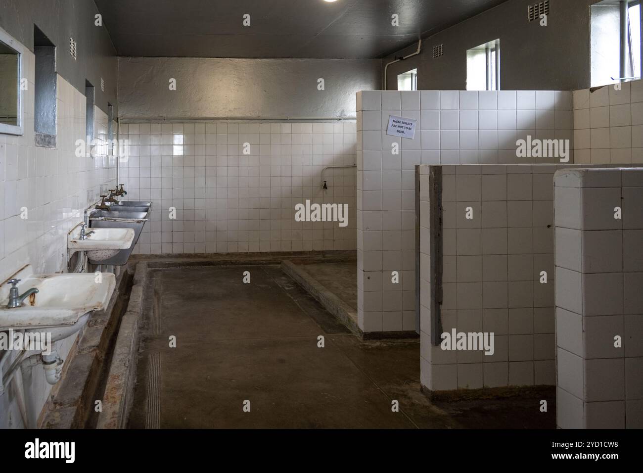 wash and toilet area at the Robben Island prison Stock Photo - Alamy