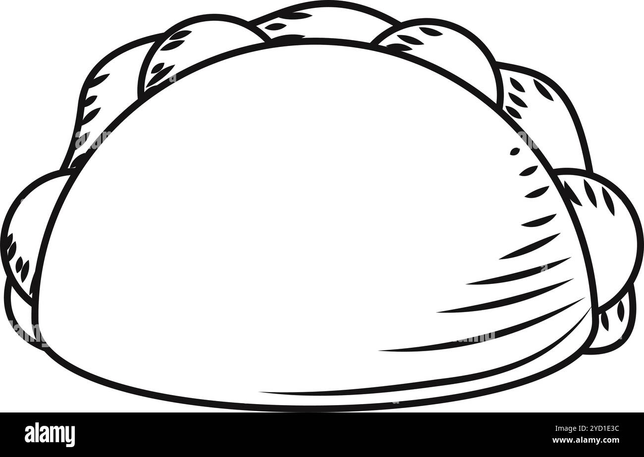 Hand-drawn empanada illustration of traditional food Vector Stock ...