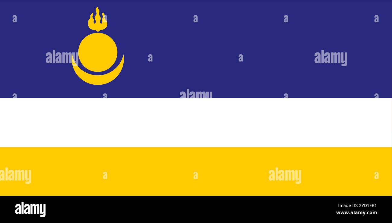 Buryat Republic Buryatia flag background illustration Stock Photo - Alamy