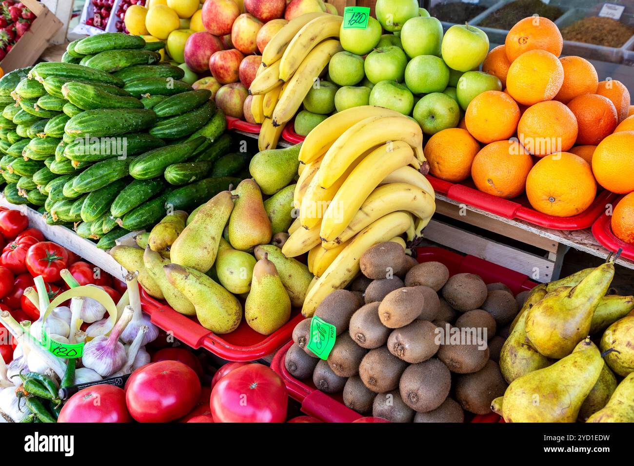 Fresh organic vegetables and fruits Stock Photo - Alamy