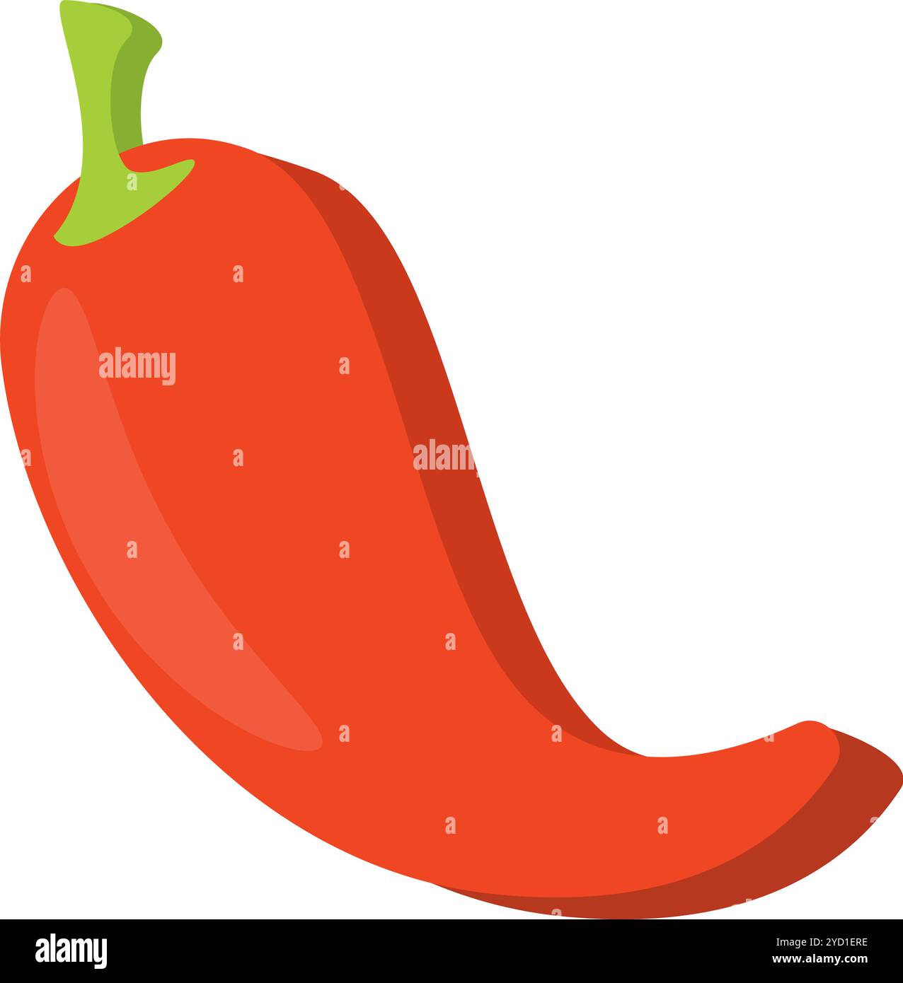 Flat red chili pepper icon in simple modern design Vector Stock Vector ...