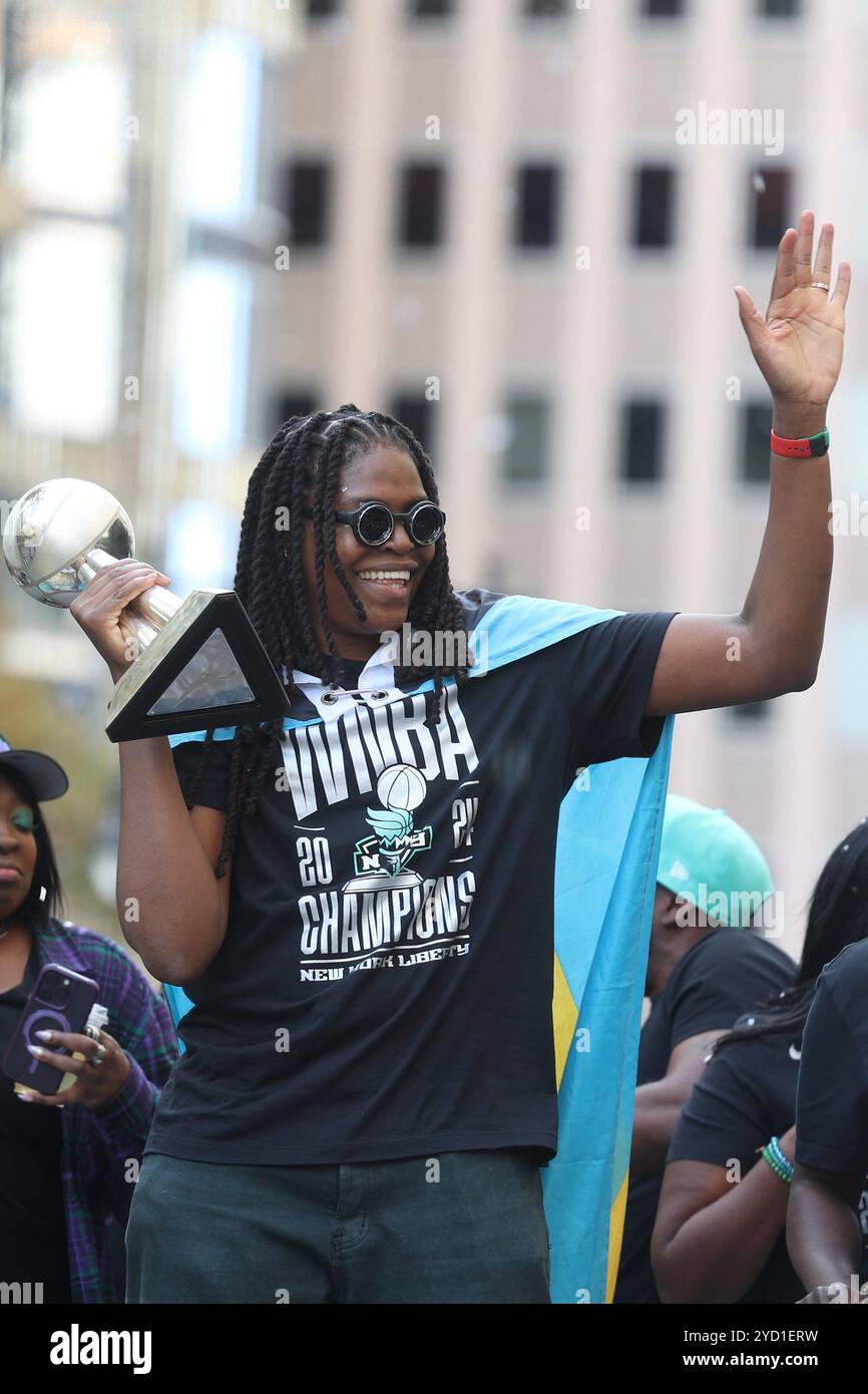 Ny. 24th Oct, 2024. Jonquel Jones in attendance for Ticker Tape Parade ...