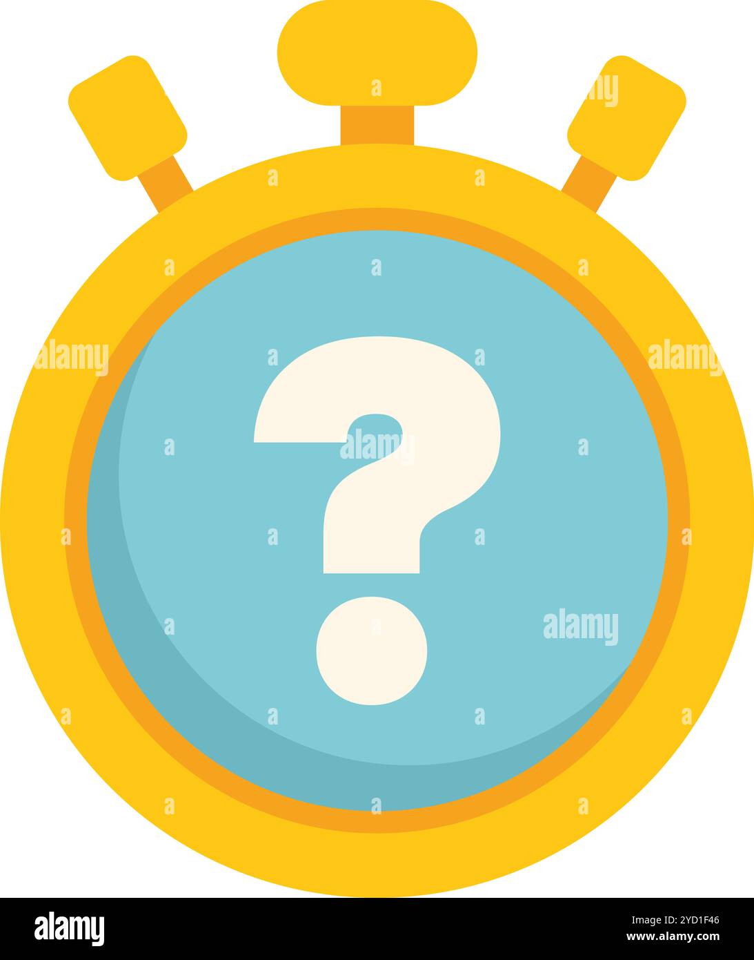 Analog stopwatch timer is showing a question mark, concept of time for ...