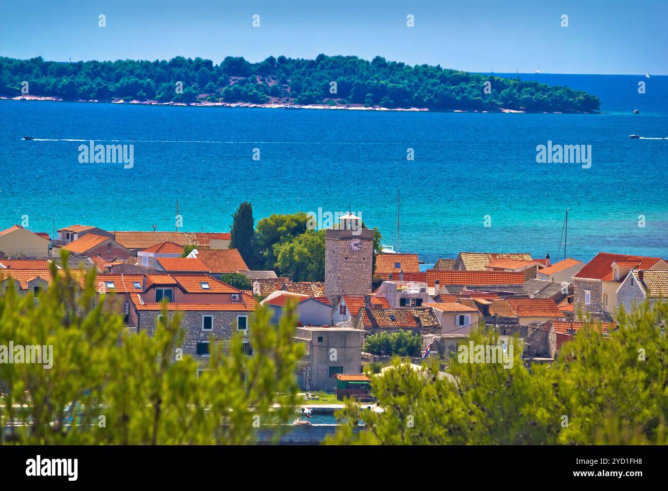 Island of Krapanj waterfront view Stock Photo - Alamy