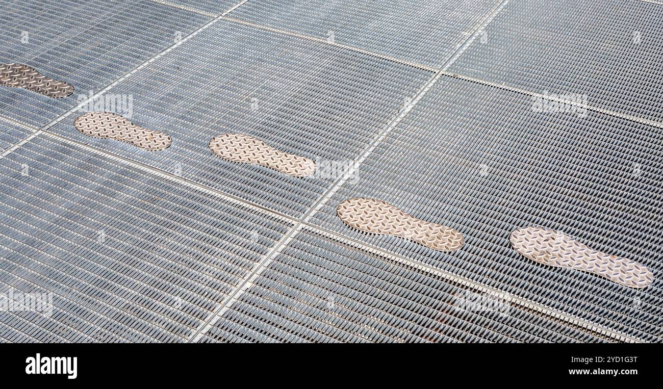 Stylized traces on the metal lattice Stock Photo - Alamy