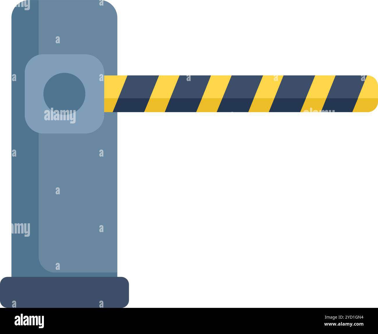 Closed barrier controlling access to restricted area, indicating ...