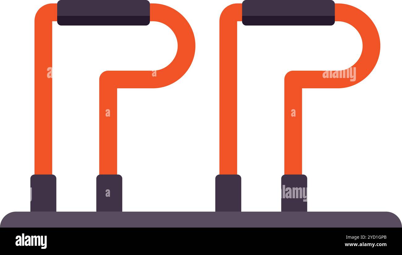 Parallel bars are waiting for athletes training outside or in a gym ...