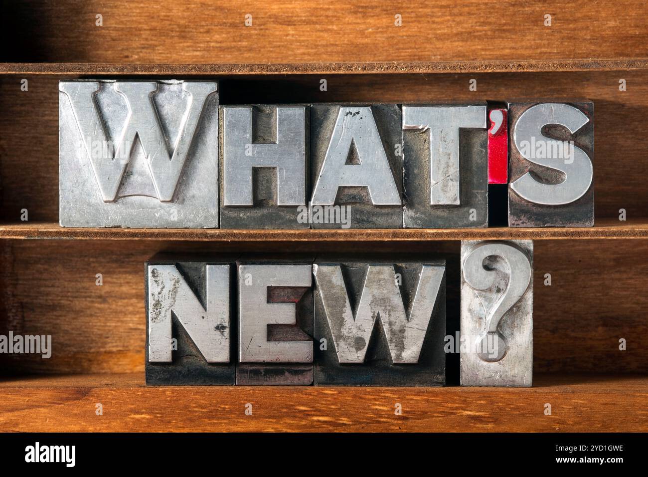 Whats new tray Stock Photo - Alamy