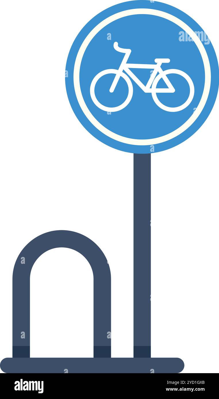 Bicycle parking sign informing cyclists of a designated parking area ...