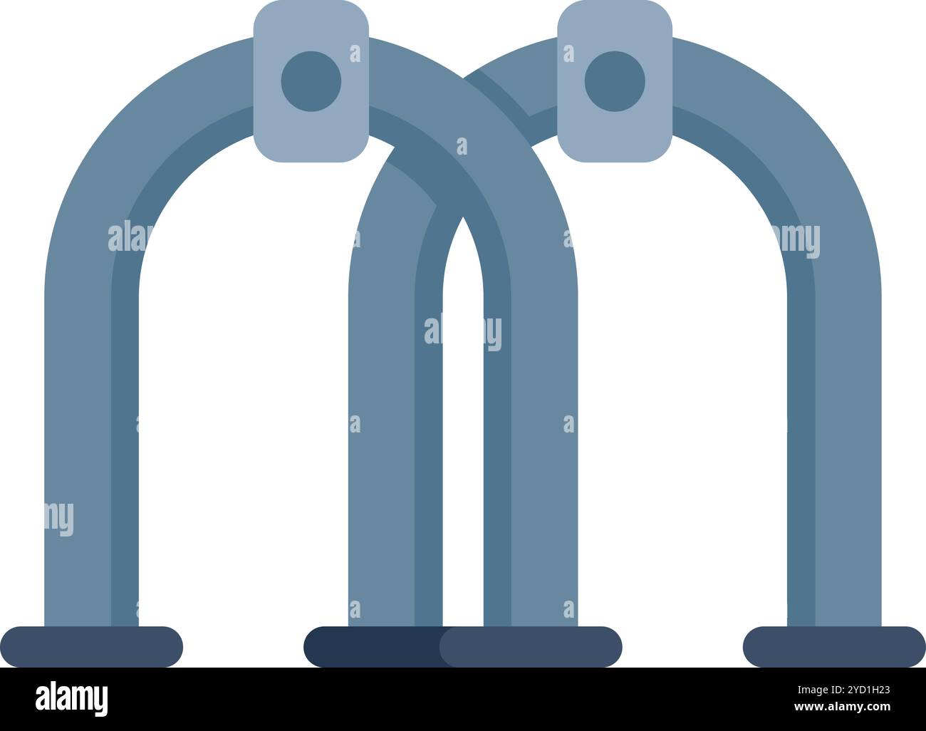 Airport security gate scanning for threats with body scanner in ...