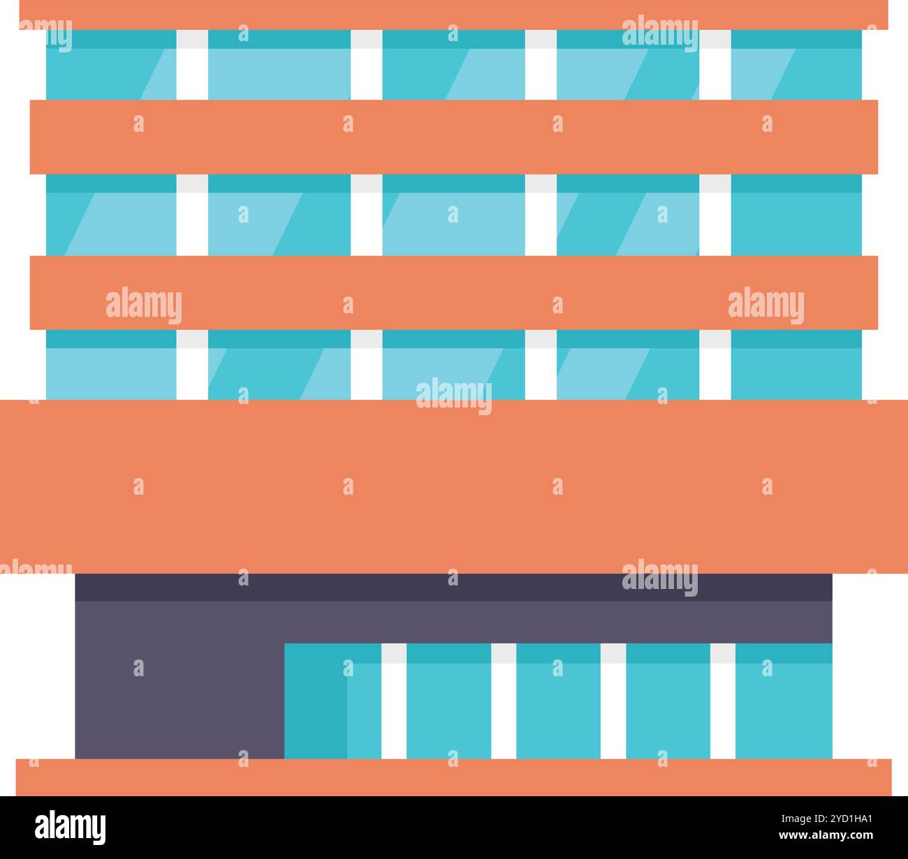 Generic office building with large windows, perfect for representing ...