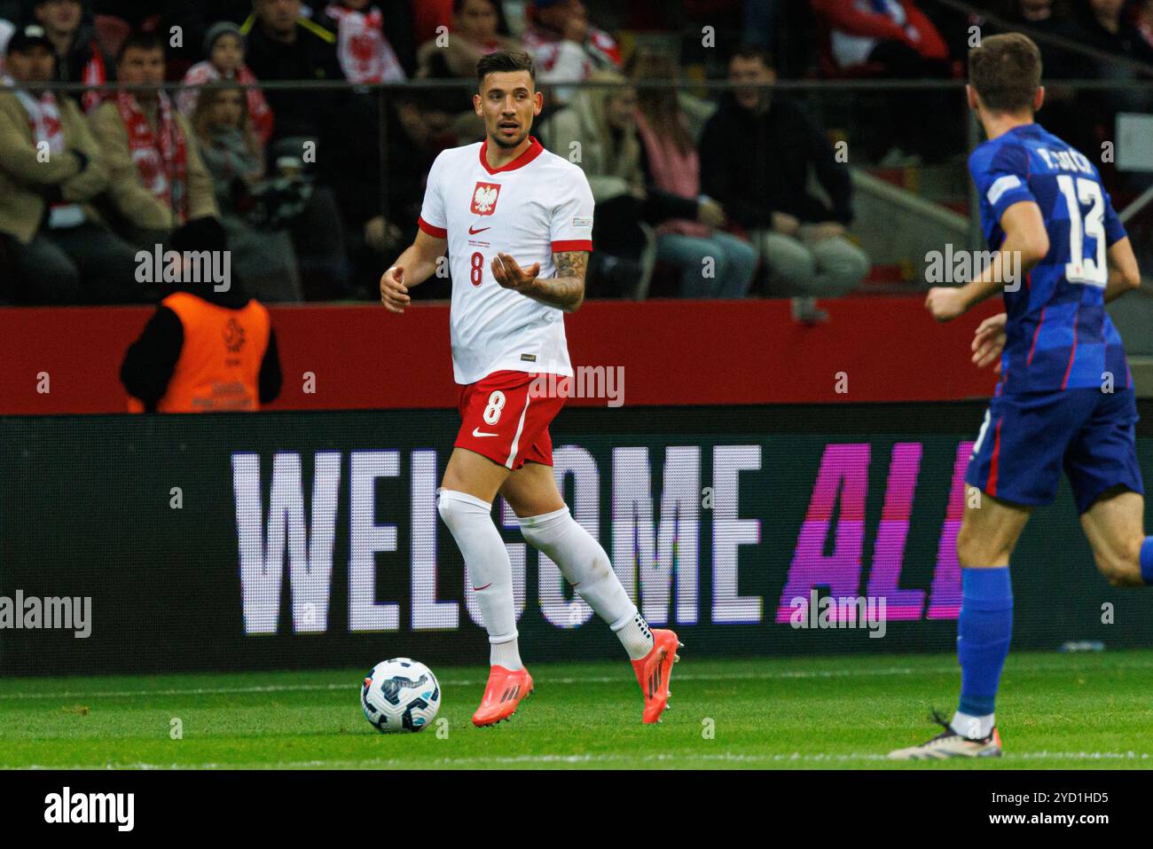 Jakub Moder seen during UEFA Nations League game between national teams ...