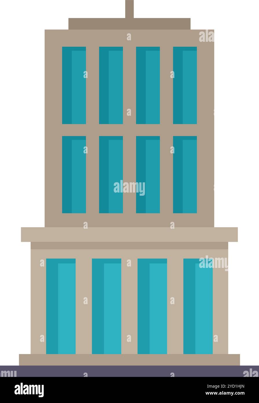 Modern office building with large glass windows stands tall against a ...