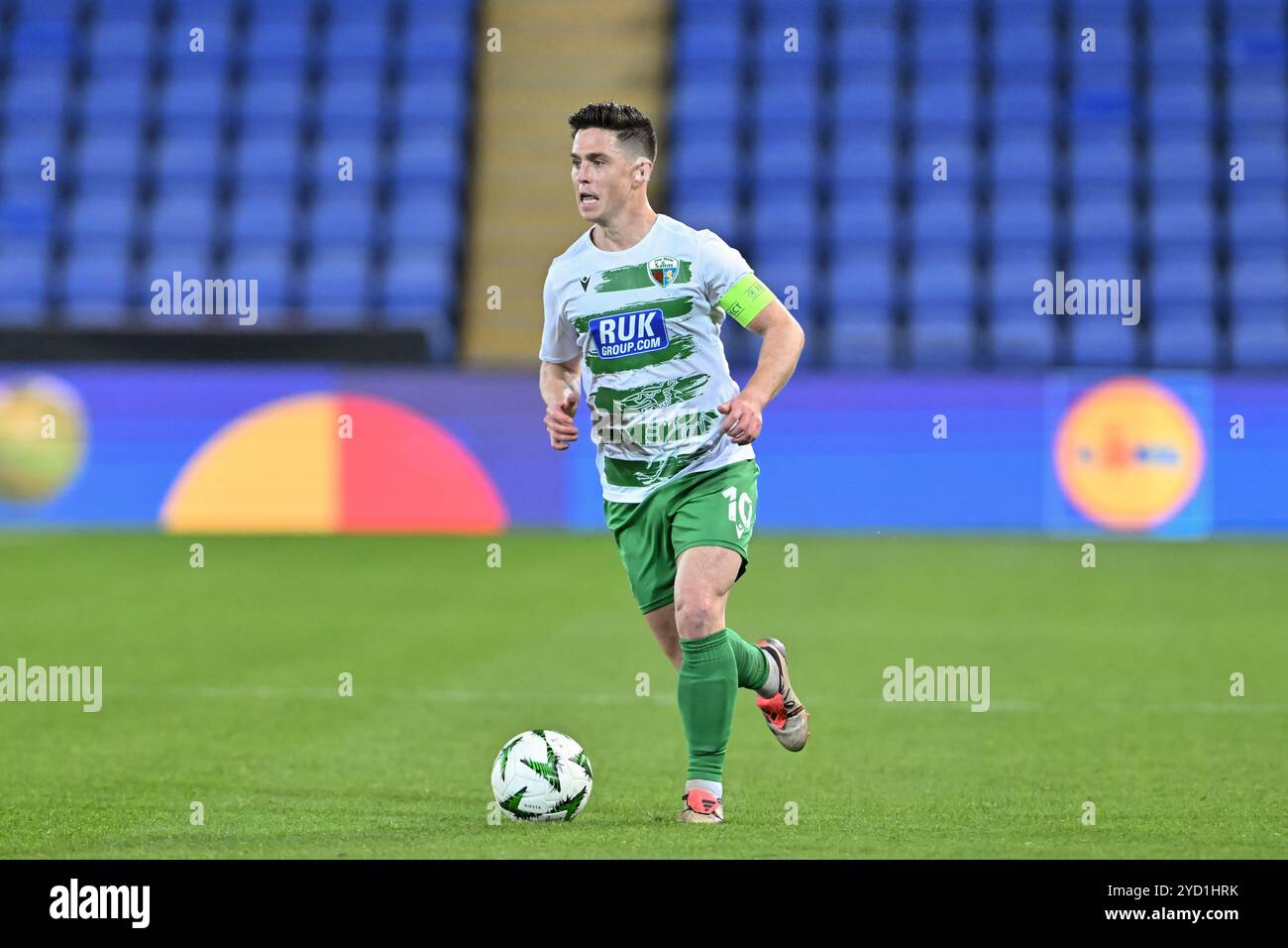 Daniel Redmond of The New Saints in action during the UEFA Conference ...