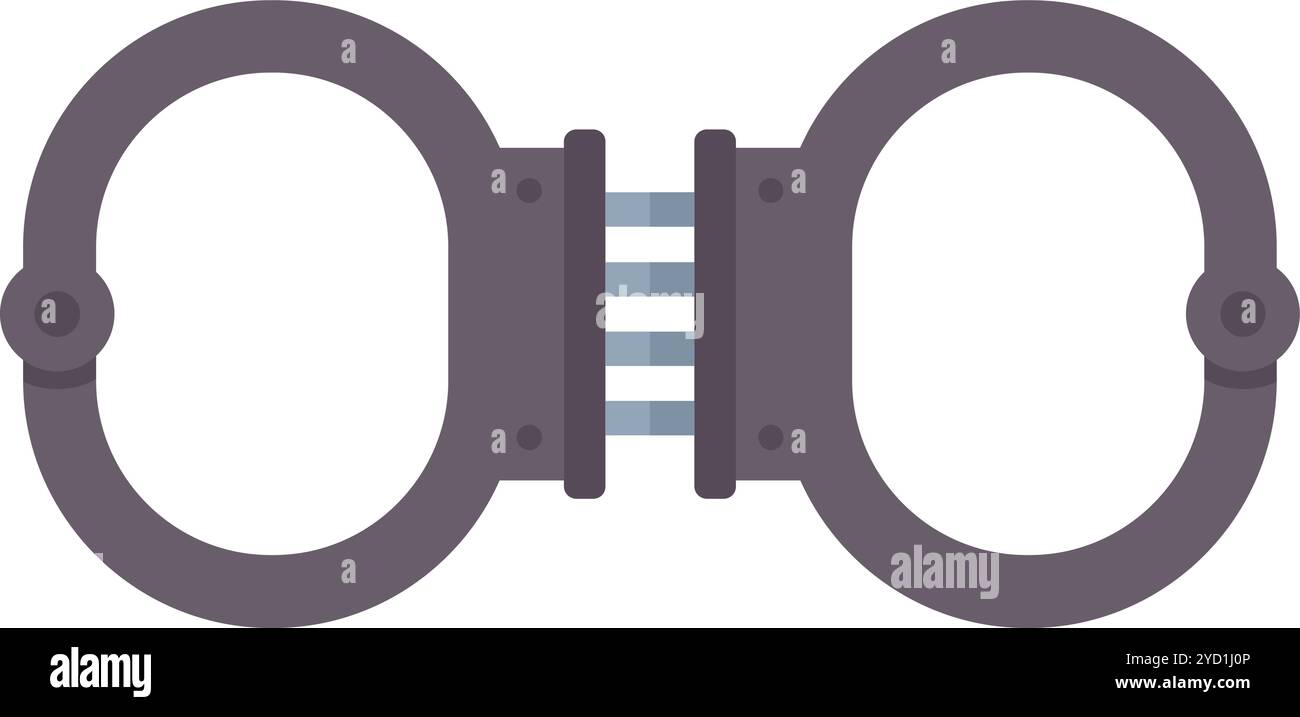 This is a vector illustration of a pair of metal handcuffs Stock Vector ...