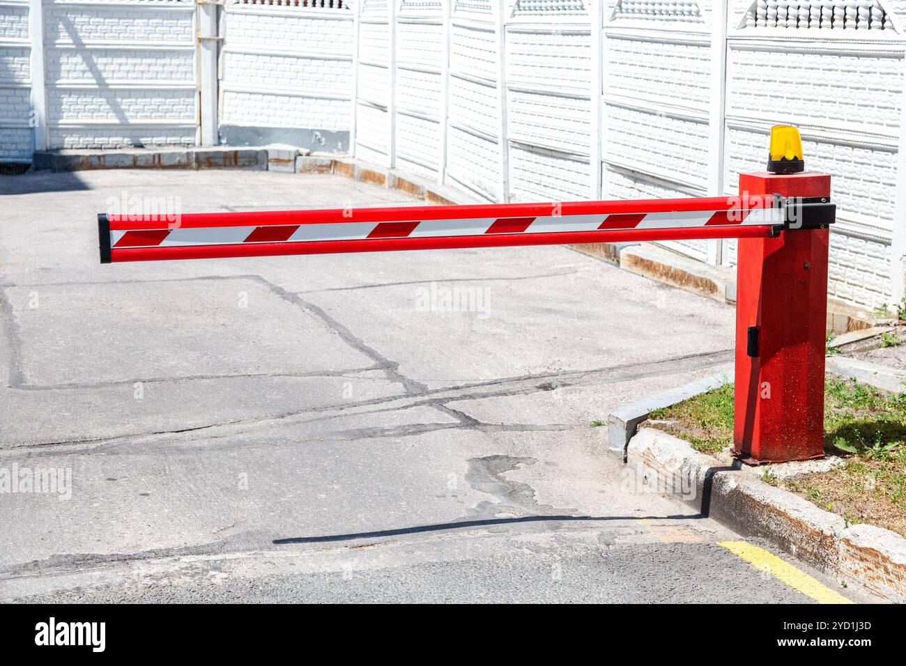 Boom barrier gate acces entry Stock Photo - Alamy
