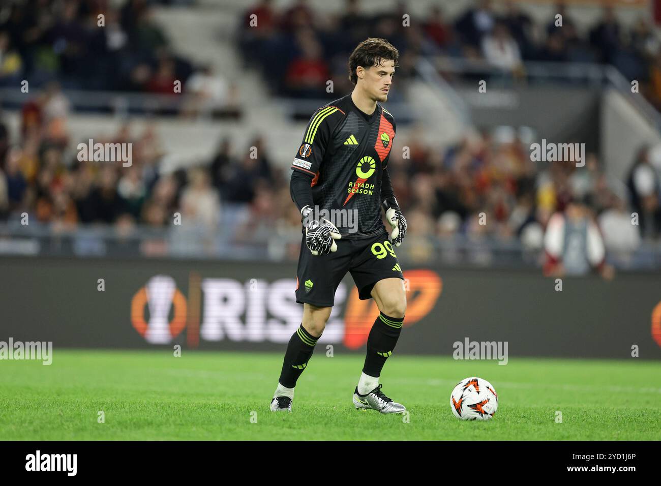 Roma’s Belgian goalkeeper Mile Svilar during UEFA Europa League phase ...