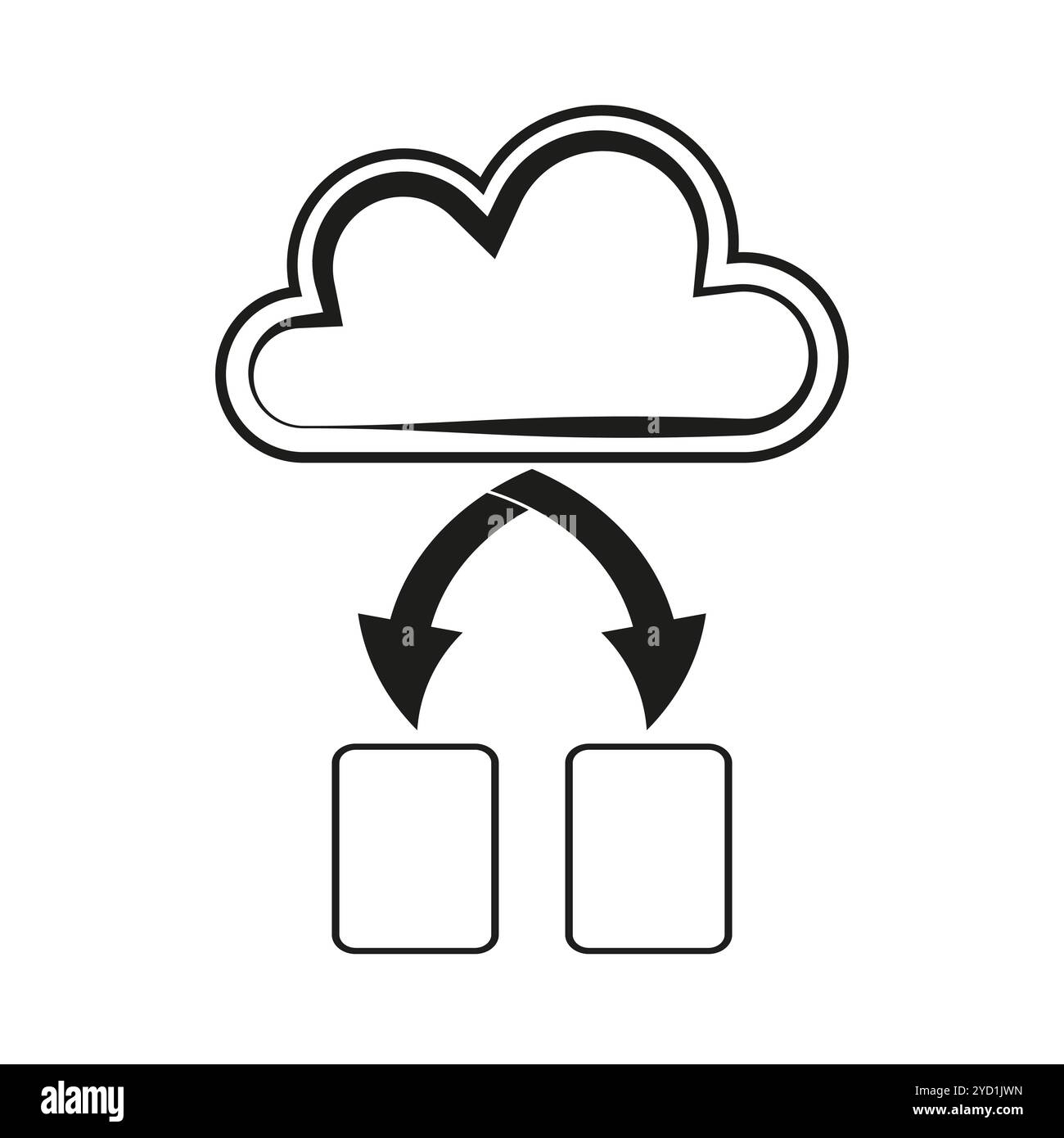 Cloud data synchronization icon Stock Vector Images - Alamy