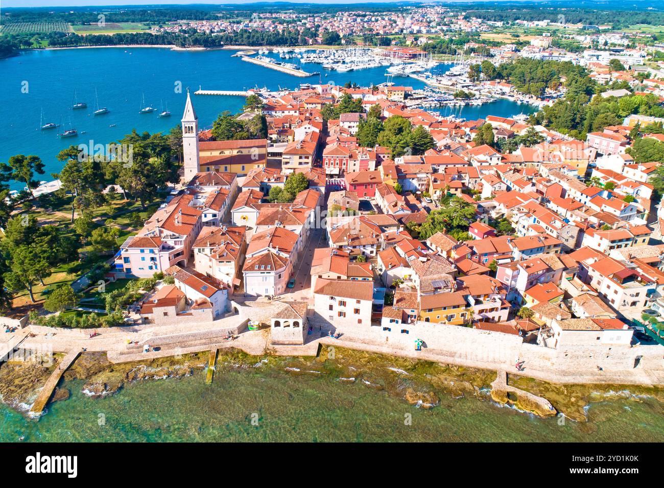 Novigrad Istarski historic coastal town aerial view Stock Photo - Alamy