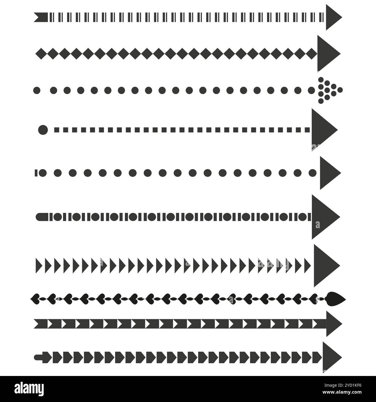 Geometric arrow dividers. Minimalistic arrow patterns. Decorative ...