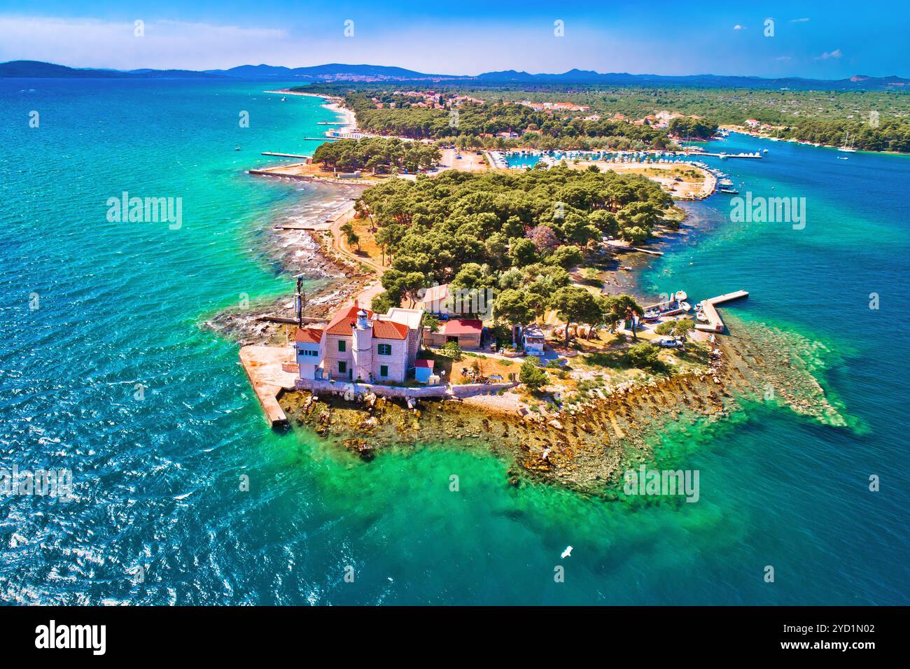 Aerial view lighthouse bay hi-res stock photography and images - Alamy