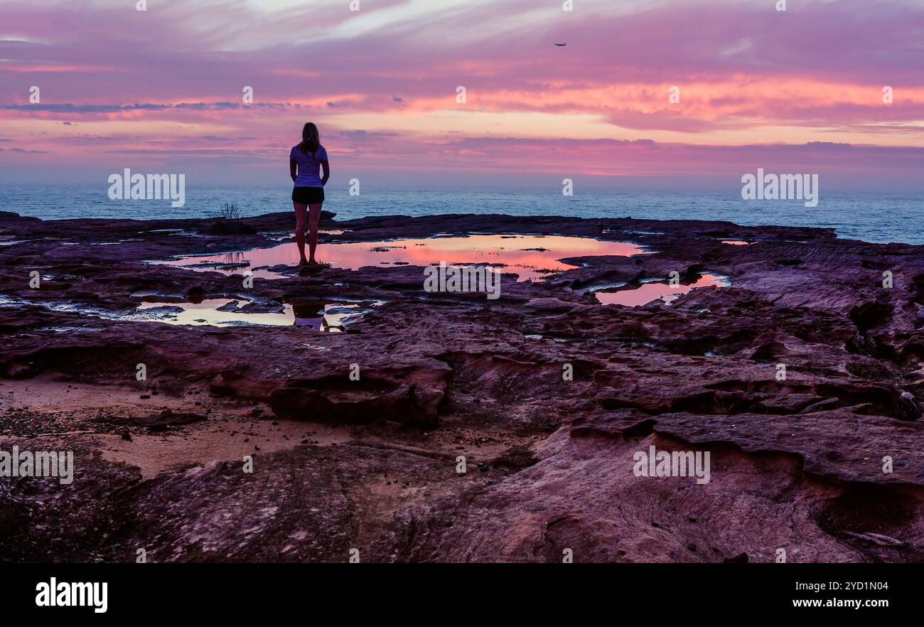 Standing in the stillness of the sunrise morning Stock Photo - Alamy