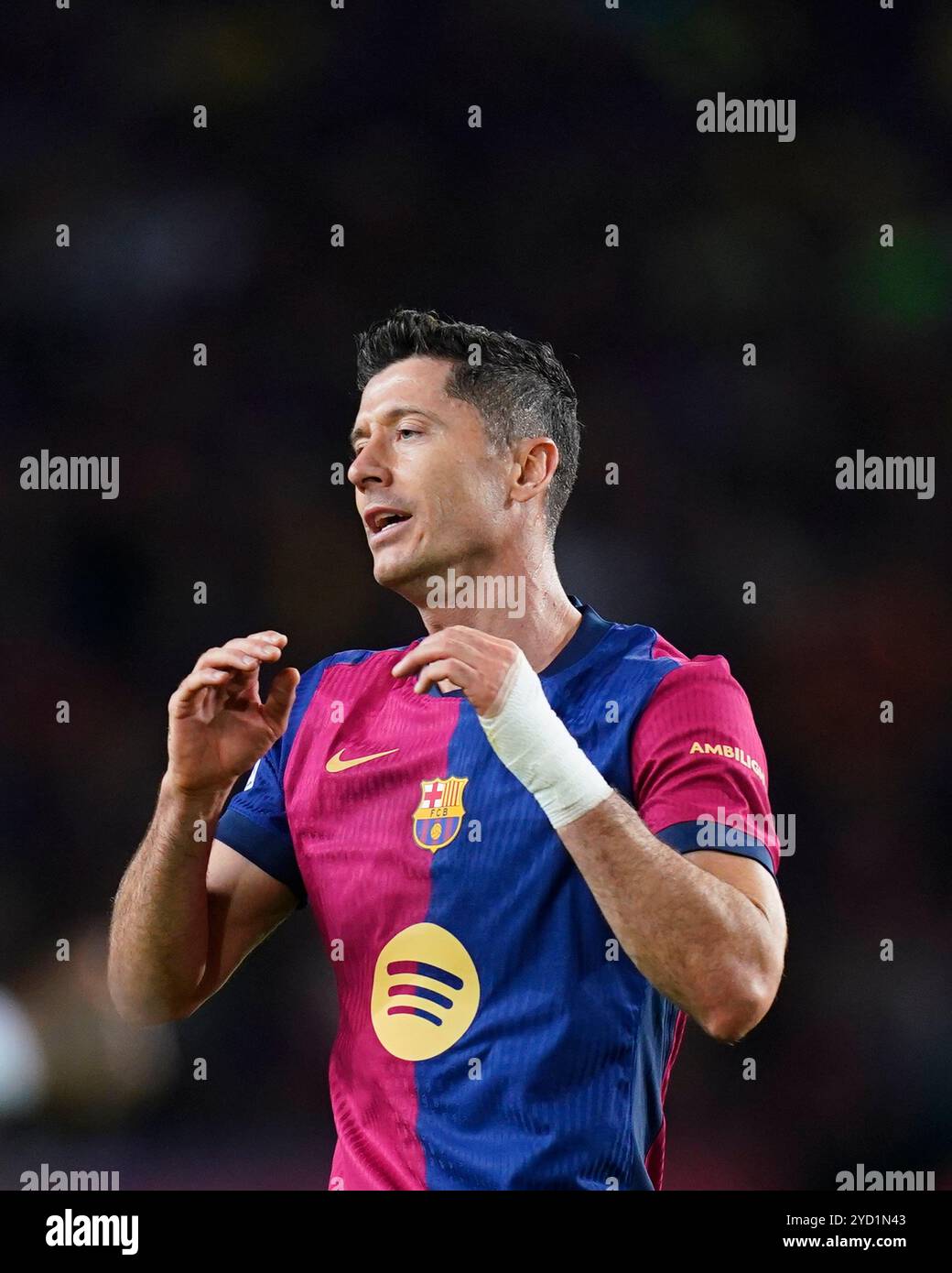Barcelona, Spain. 23rd Oct, 2024. Robert Lewandowski of FC Barcelona ...