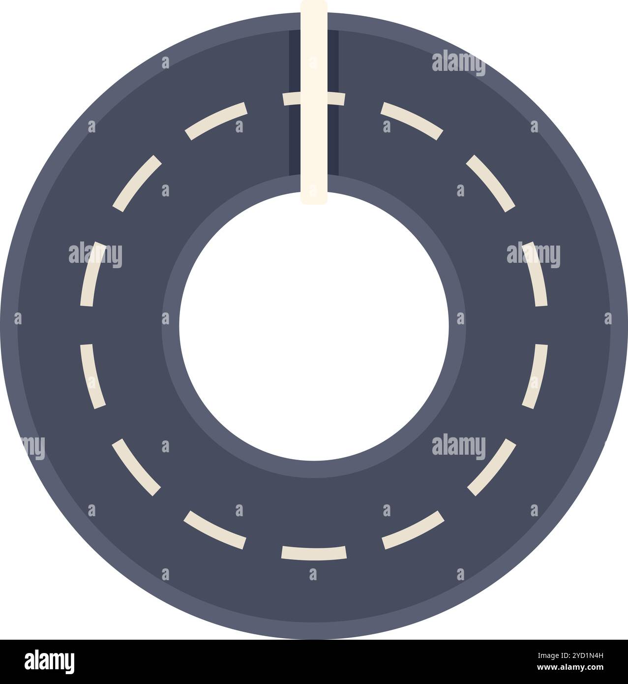 Bird's eye view of a circular road with markings, forming a donut shape Stock Vector Image & Art ...