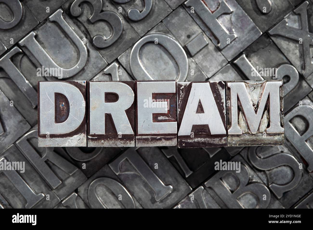 Dream word metallic Stock Photo - Alamy