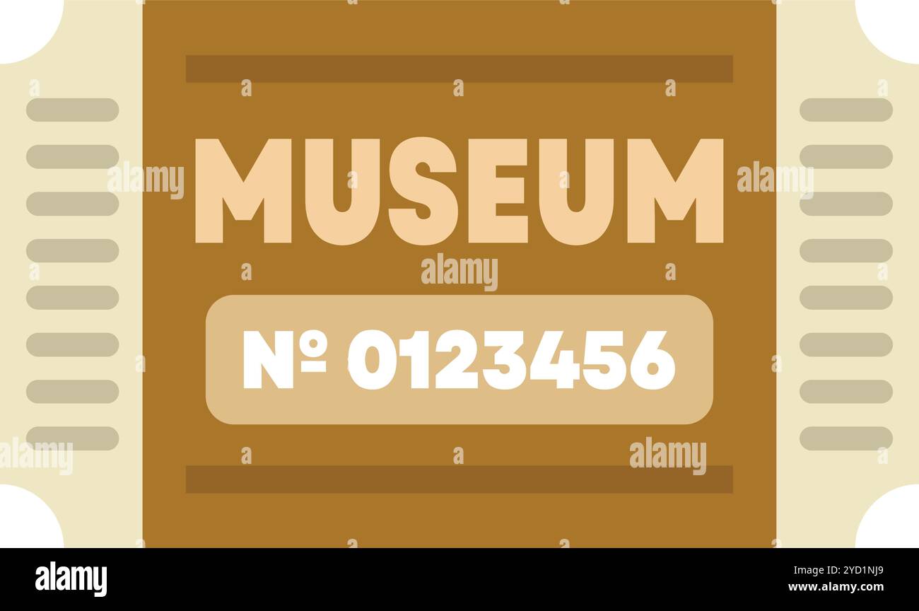 Museum ticket granting entry and access to historical artifacts and cultural exhibits Stock ...