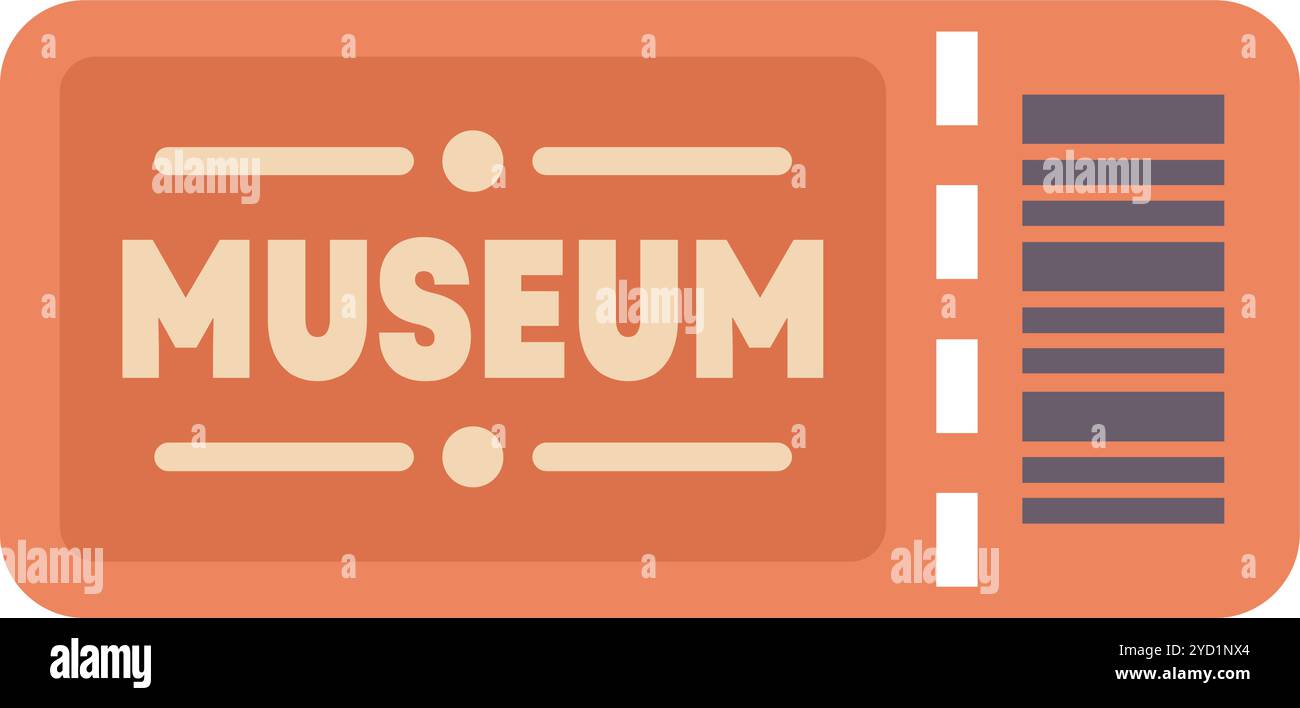 Single entry pass for one to a museum with barcode for admission Stock ...