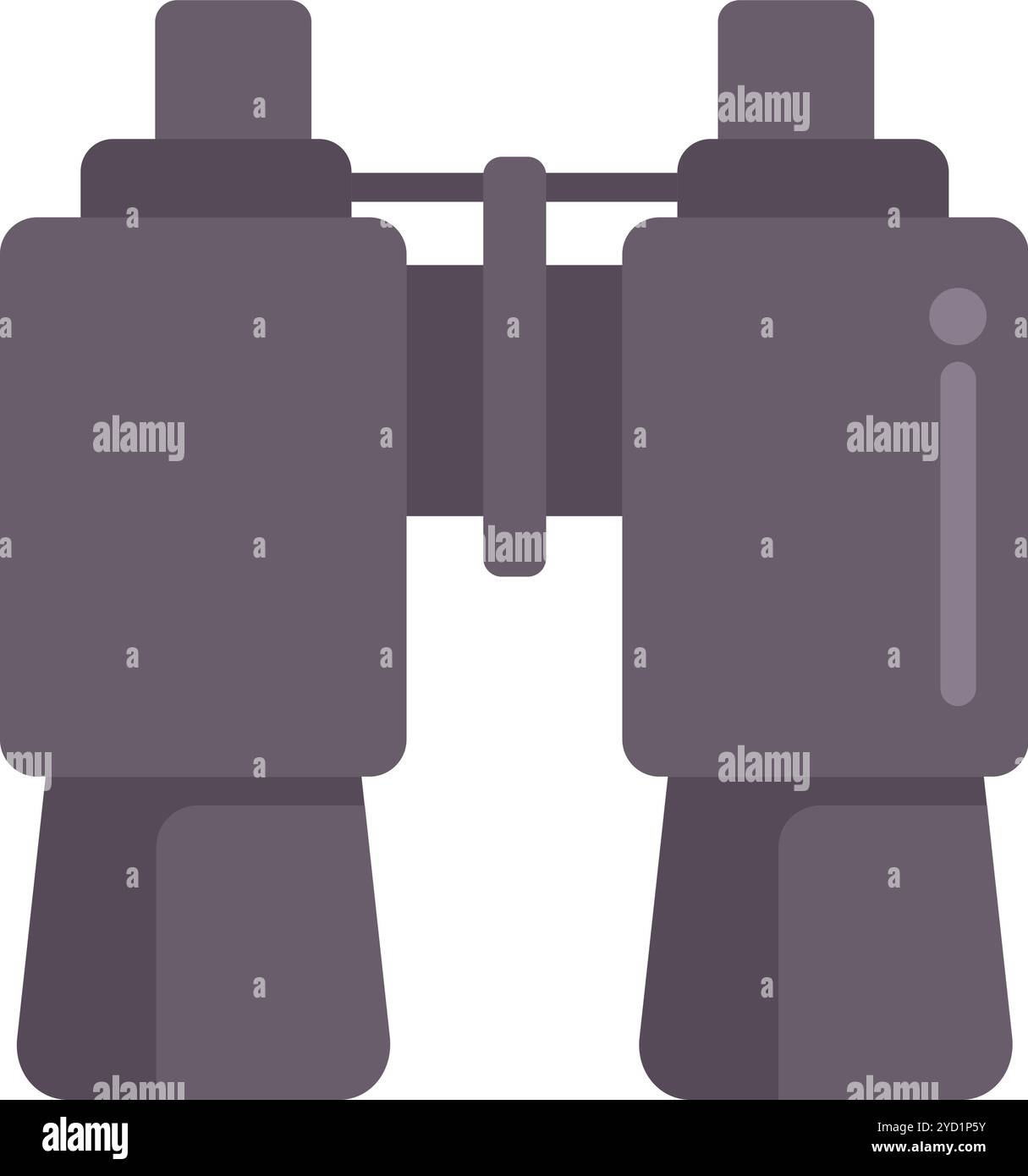 Binoculars zooming in for a close up view, isolated on a white ...