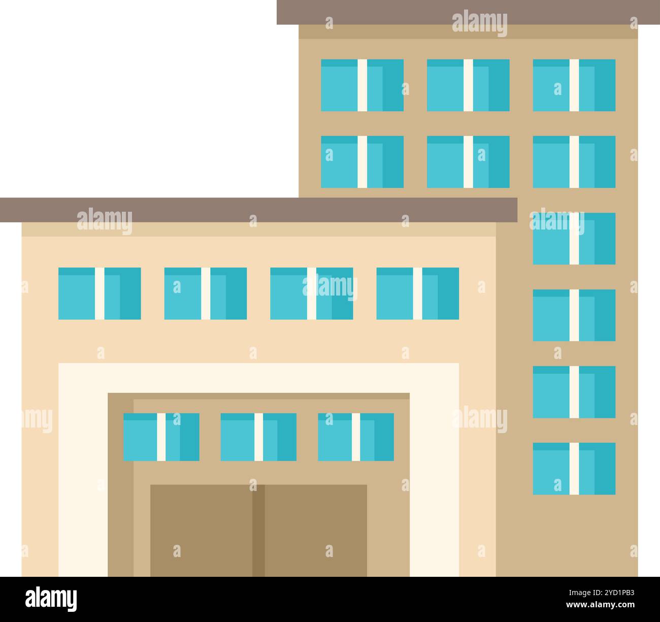 Suburban low rise office building Stock Vector Images - Alamy