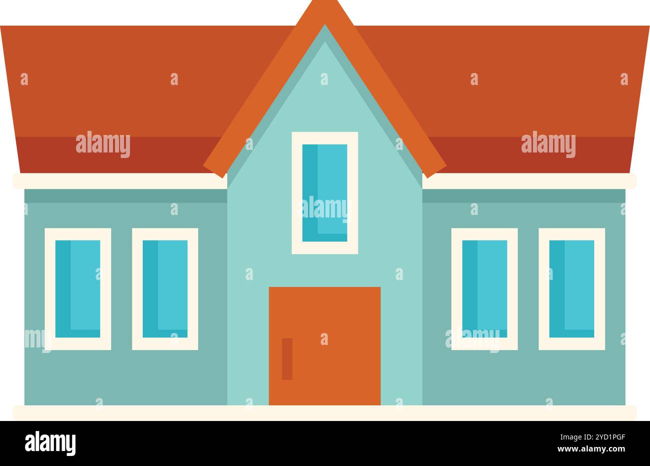 Simple vector illustration featuring a building with large windows ...