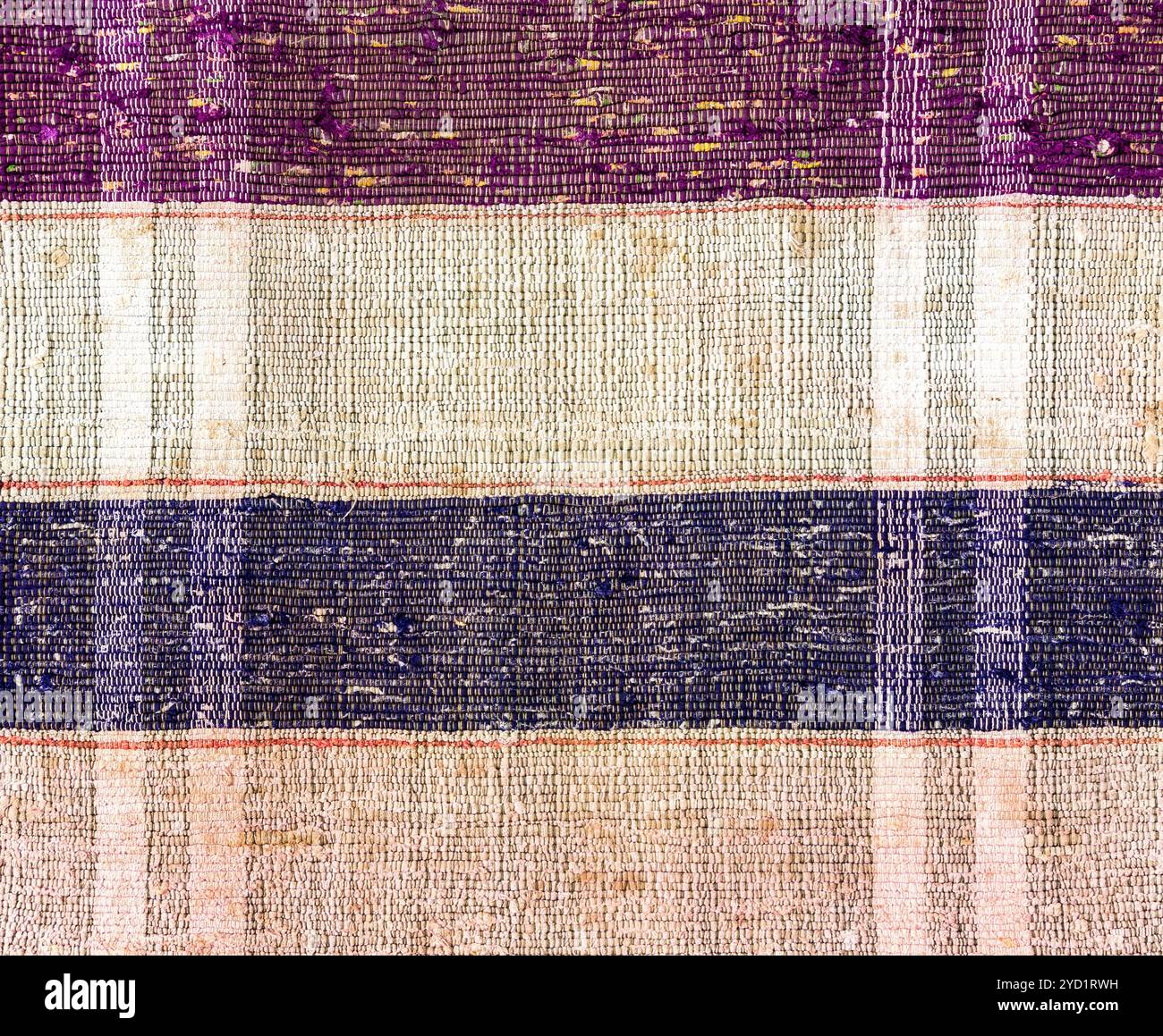 Texture of a homemade rug from different fabrics Stock Photo - Alamy