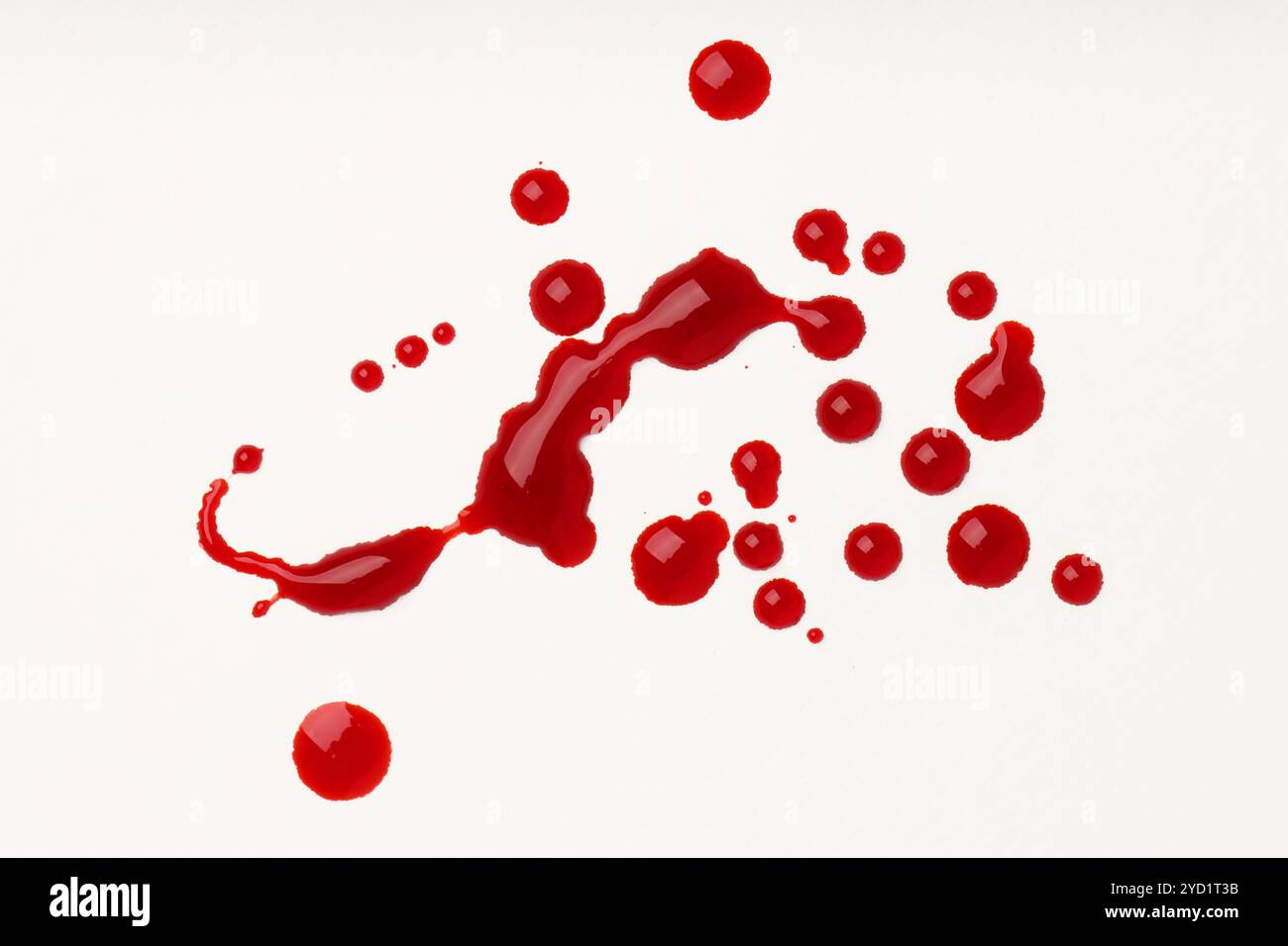 Drops of blood on white background, top view Stock Photo - Alamy