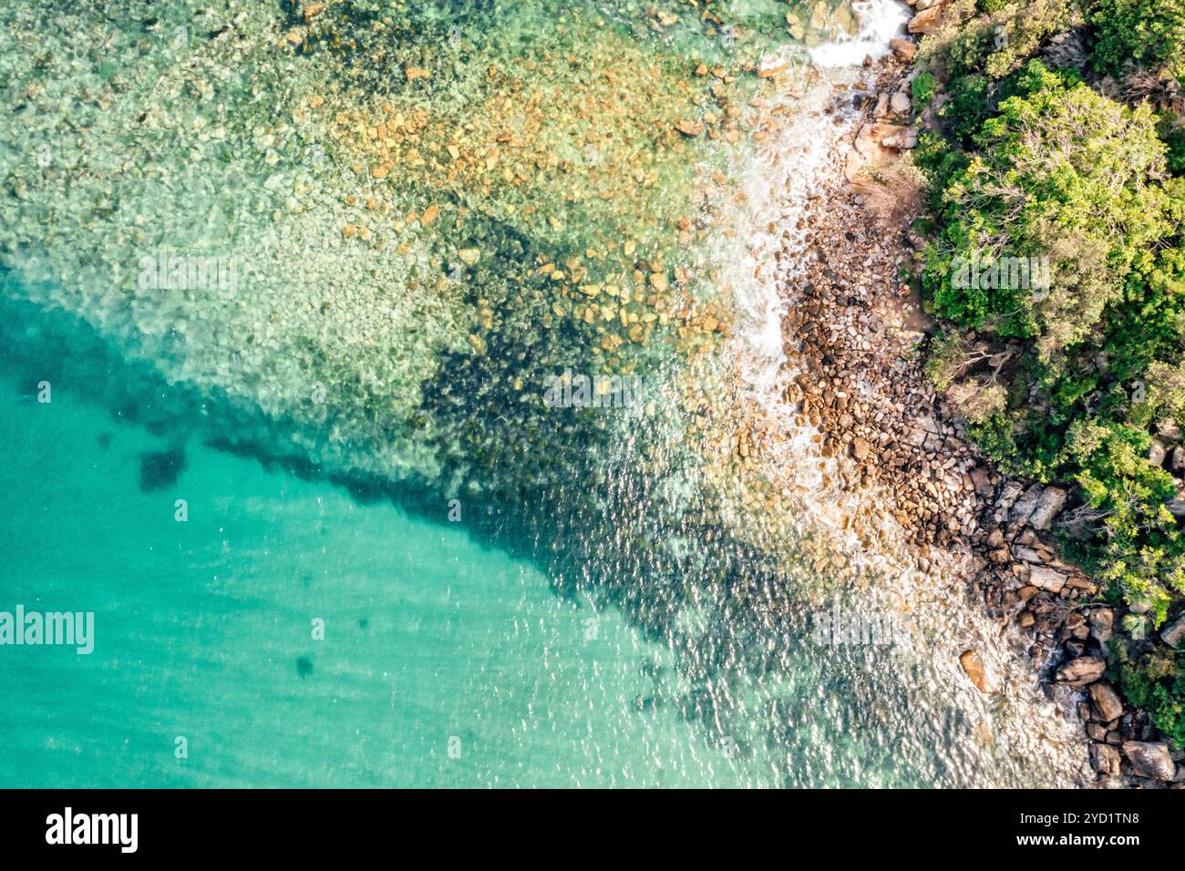 Abstract ocean aerial of the shallows and reef Stock Photo - Alamy